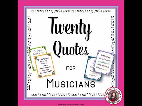 Classroom Decor Music Quote Posters by MusicTeacherResources | TPT