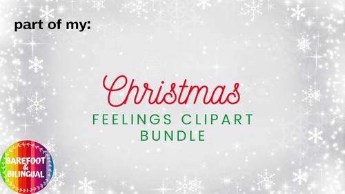 Christmas Tree Feelings Clipart | Snowy Trees | TPT