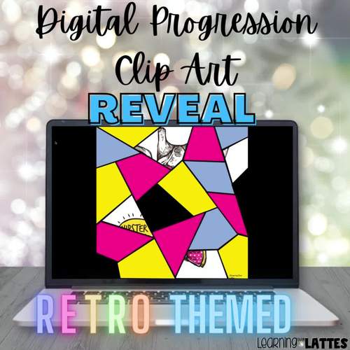 Digital Progression REVEAL Clip Art BUNDLE- RETRO Themed | TPT