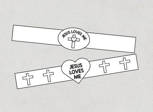 Jesus Loves Me Christian Valentines Bracelet Crafts, Faith Wristbands