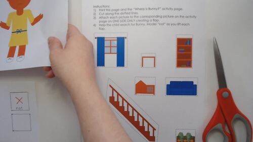 AAC Core Vocabulary NOT – “Where is Bunny?” Booklet and Activity Page