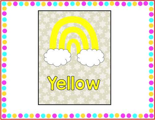 Printable Snowflakes Classroom Color Posters, Editable Color Posters ...