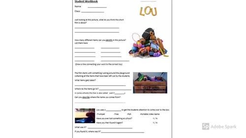 Pixar Short Film - Lou - Scaffolded Student Workbook | TPT