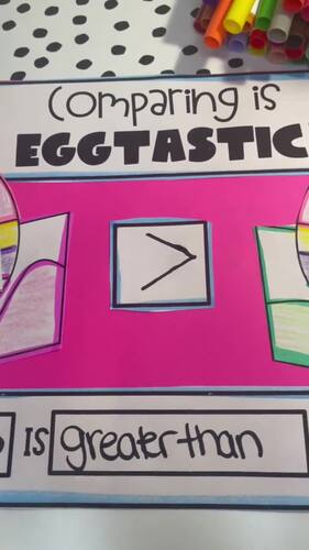 Easter Comparing Numbers Math Craft by The Teaching Diva Corner | TPT
