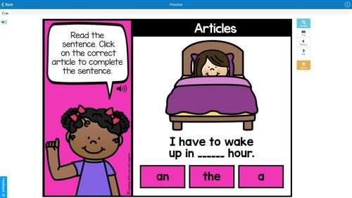 Articles a, and, the Boom Cards™ by Teaching With Love and Laughter