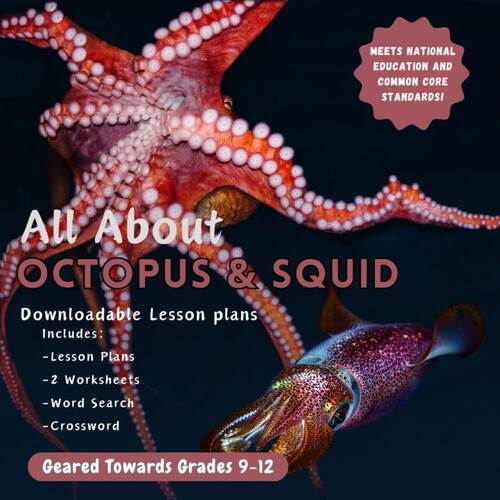 All About Octopus and Squid Lesson Plans for Grades 9-12 (High School)