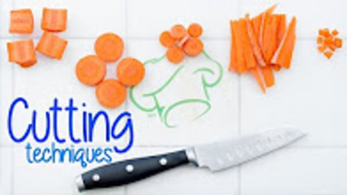 Knife Cutting Techniques How-To Video by The Cooking Classroom | TPT