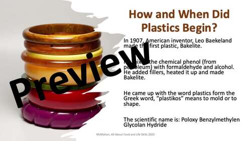 Earth Day | History 101: Plastics Lesson by All About Food and Life ...