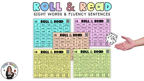 First Grade Sight Words and Fluency Sentences Worksheets | Roll and ...