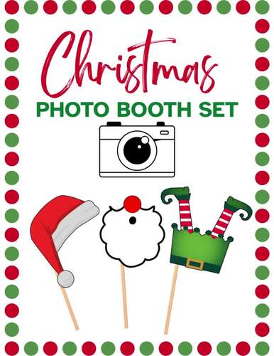 Christmas Photo Booth Props Printable | 21-Page Holiday Photo Booth Set ...