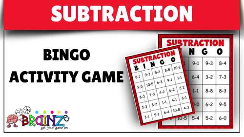 Subtraction Bingo Game | Back-to-School Math Centers for Elementary ...