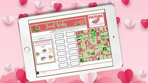 Food Web Valentines Day Digital or Printable Worksheets by JayZee