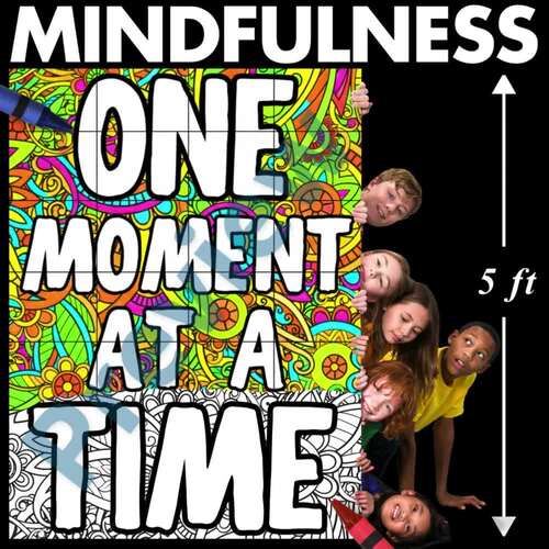 Mindfulness Activity SEL Collaborative Mandala Coloring Poster Bulletin ...