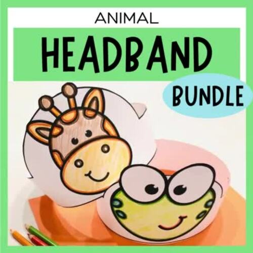 Animal Hat Crown Headband Bundle by Little Learner Hub | TPT