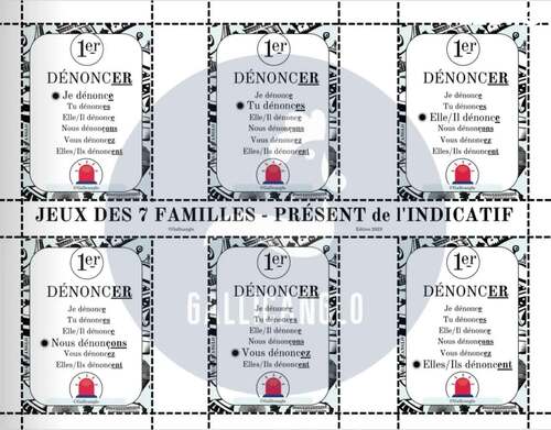 FSL FRENCH Simple Present verb tense game with differentiation Conjugation