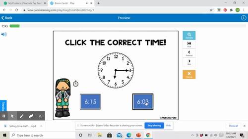 Telling Time to the Quarter Hour Interactive BOOM CARDS by Hello Calm ...