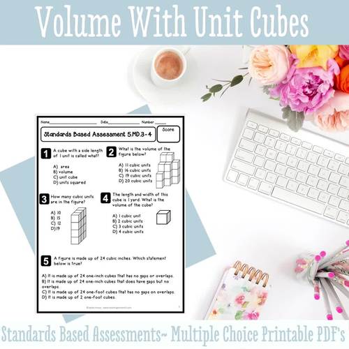 5th Grade Volume Assessment Printable by Teaching in Room 5 | TpT