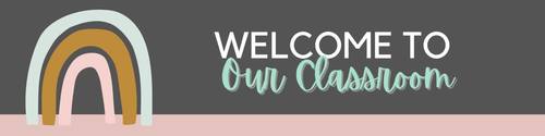 Google Classroom Banner- Boho Rainbow Dark Theme by Teaching With My Heart