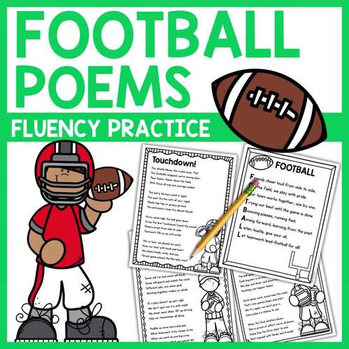 Football Poems | Big Game Reading Activities | Fun Reading Fluency Centers