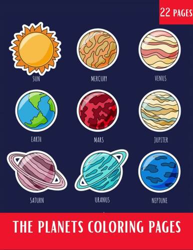 SOLAR SYSTEM Planets Coloring Pages Activity | Science Printables | Space