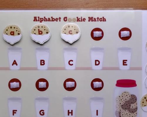Printable Alphabet Matching with Cookies, Upper Case and Lower Case Letters