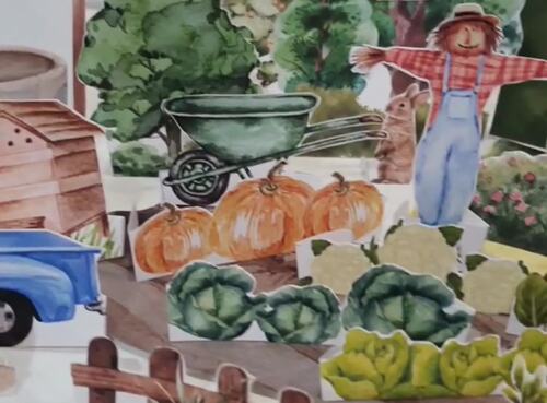 Build a Farm, Printable Farm Diorama, Paper Scene, DIY Kids Paper Crafts
