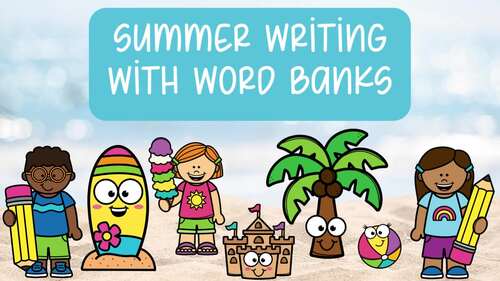 Summer Writing Worksheets Summer School Beach PreK Kindergarten First ...