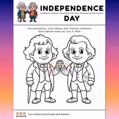 US Independence Day Coloring Pages | 4th of July Facts for Grades 1-2 ...
