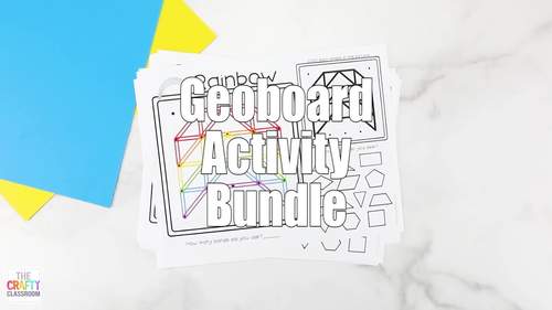 Geoboard Activity Bundle: Mats, Worksheets, & Task Cards for Holidays ...