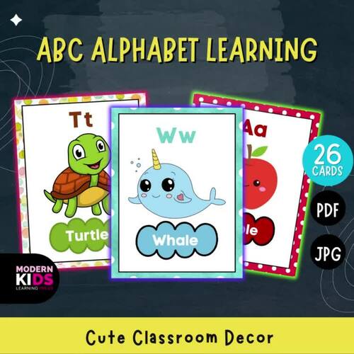 ABC Alphabet Learning Classroom Decor by ModernKids LearningPress