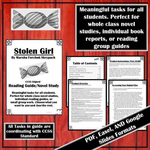 Stolen Girl | Reading Guide | Book / Literature / Novel Study | FULL