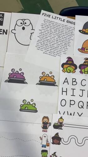 Halloween Hands on Center Packet for Older Toddlers and Preschoolers