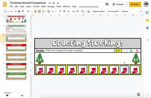 5th Grade Christmas Digital Decimal Activities by Terry's Teaching Tidbits