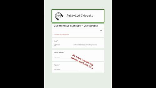 French Listening Comprehension | Activités d'écoute | Practice | Assessment