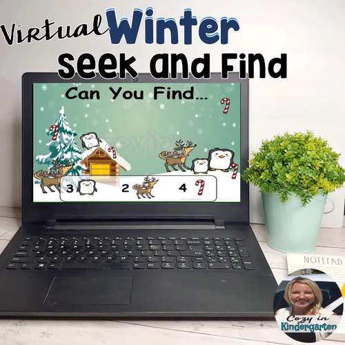 Winter Virtual Seek and Find | Google Slides by Cozy in Kindergarten