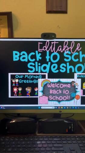 Back to School Editable Slideshow by Create Your Balance With Literacy
