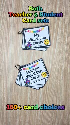Teacher & Student Picture Visual Cue Cards for ESOL, ELL, SPED, Newcomers