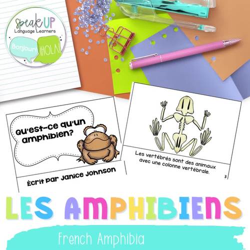 Les amphibiens French Amphibians Animal Classification Reader Print ...