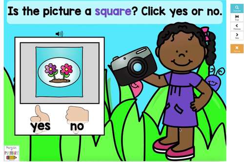DIGITAL Shape Activities - SQUARE - Distance Learning - Boom Cards