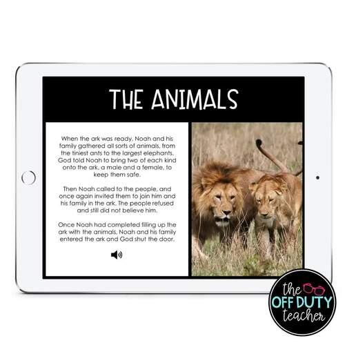 Noah's Ark Bible Story Digital Activities Resource (Google Slides ...