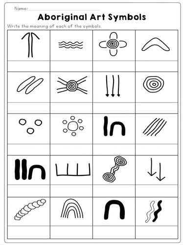 Aboriginal Worksheet Art