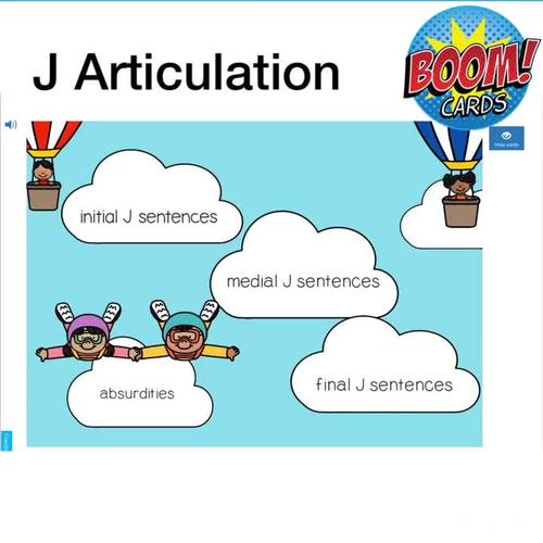 Jumping Into J | Boom Cards | J Sound | Speech Therapy | Articulation Fun