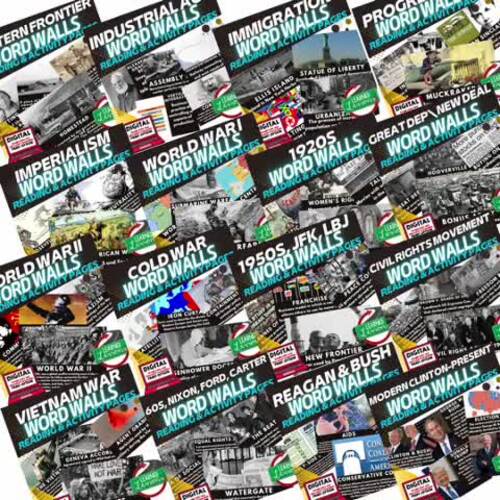 1950s, JFK, LBJ Word Wall Activity Pages U.S. History Word Wall | TPT