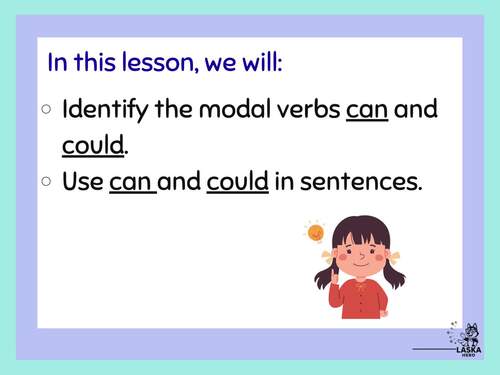 Modal Verbs: Can and Could – Editable PowerPoint Lesson by Gretchen ...