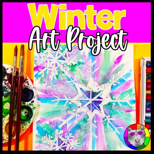 Winter Art Lesson Snowflake Art Activity Cool Colors Art Project