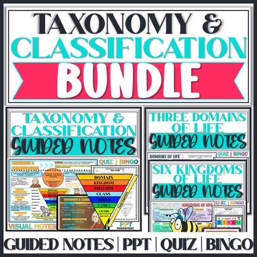 Taxonomy and Classification Bundle |Three Domains of Life | Six ...