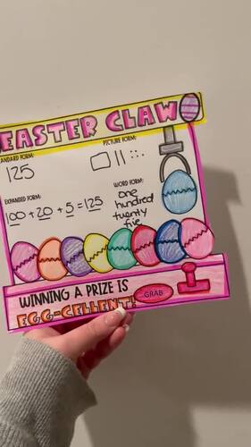 Easter Math Place Value Craft by The Teaching Diva Corner | TPT