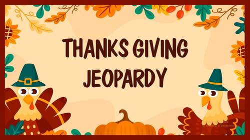 Thanksgiving Jeopardy Game by GameCraft Academy | TPT