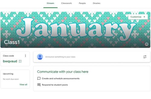 Animated Google Classroom Headers (January) Banners - Distance Learning