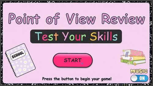 Author’s Point of View Reading Game Show: ELA Test Prep Reading Review Game